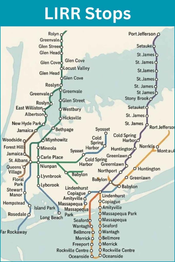 LIRR Stops with Map, Train Services & Connectivity - LIRR Schedule | MTA Lirr Map, Tickets Fares ...